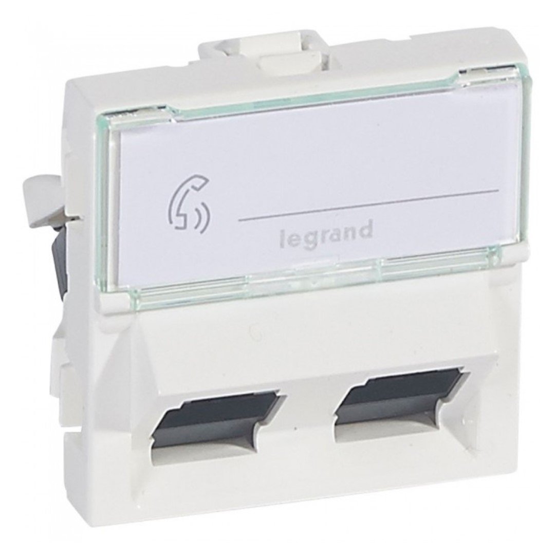 Legrand 076504 Double RJ 45 socket Mosaic - category 6 - 2 M - WOW ...