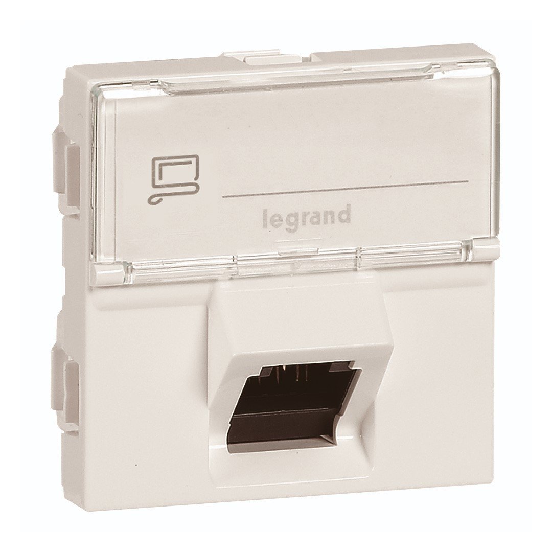 Legrand 076508 RJ 45 socket Mosaic - category 6A STP - 45° - 2M - WOW ...