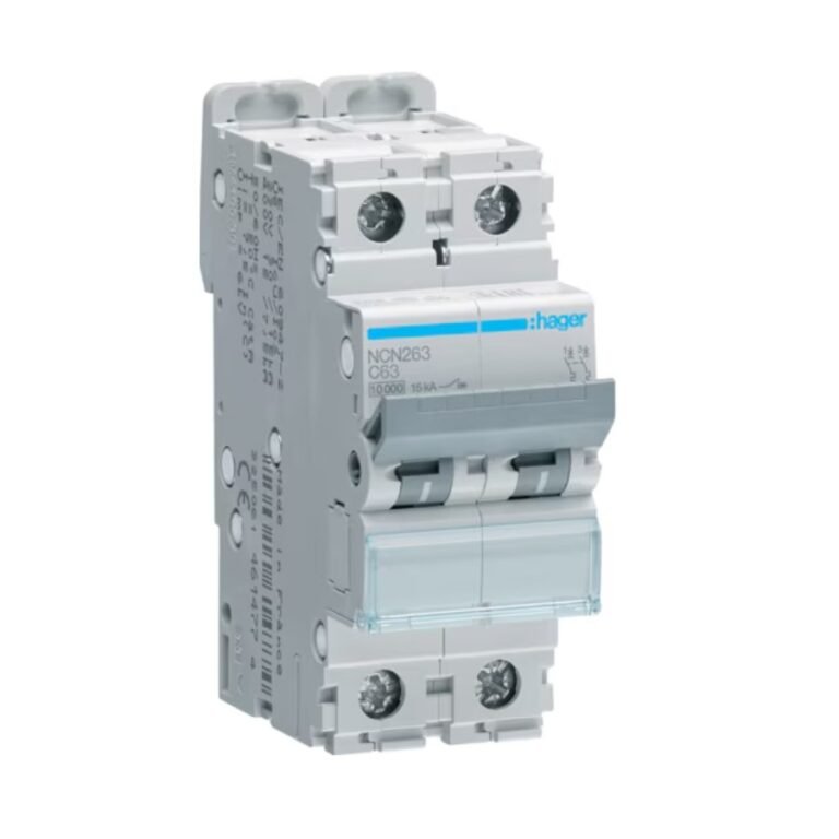 Hager MCB 2P 10kA C-63A 2M NCN263 - WOW Electricals
