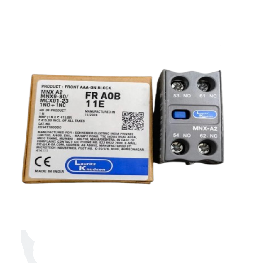 L&T Add-On Contact Block MNX A2 – 1NO + 2NC | Auxiliary Contact for ...